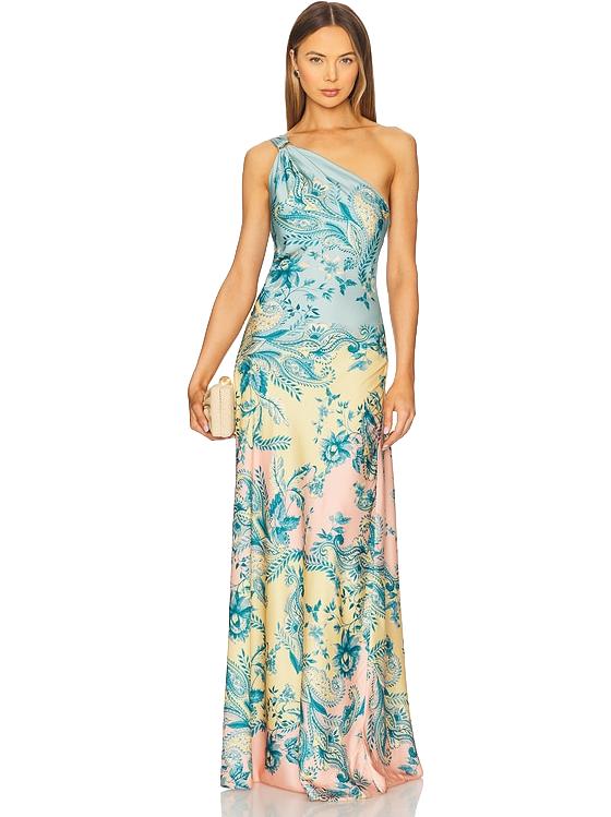 HEMANT & NANDITA HEMANT AND NANDITA One Shoulder Maxi Dress
